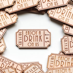 Retro Cinema Wedding Drinks Tokens in an Art Deco Style / Our Beutiful ...