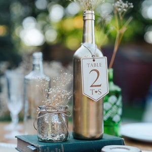 Wooden Table Numbers for Bottles and Jars | Table Tags | Wedding Table ...