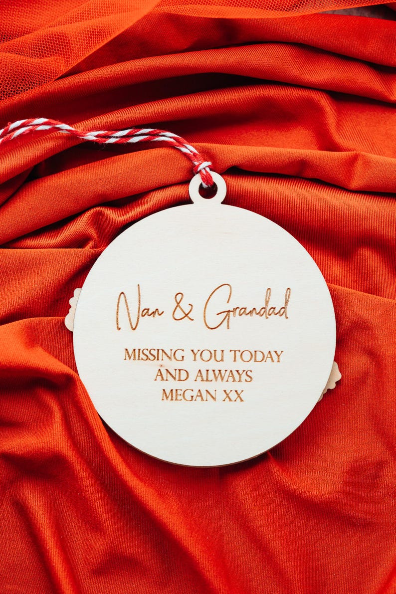 Unique Personalised Memorial Bauble for Christmas - in Loving Memory ...