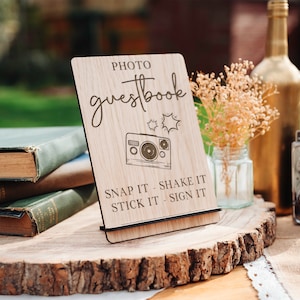 Photobook Photo Guest Book Wedding Sign | Snap It, Shake It, Stick It ...