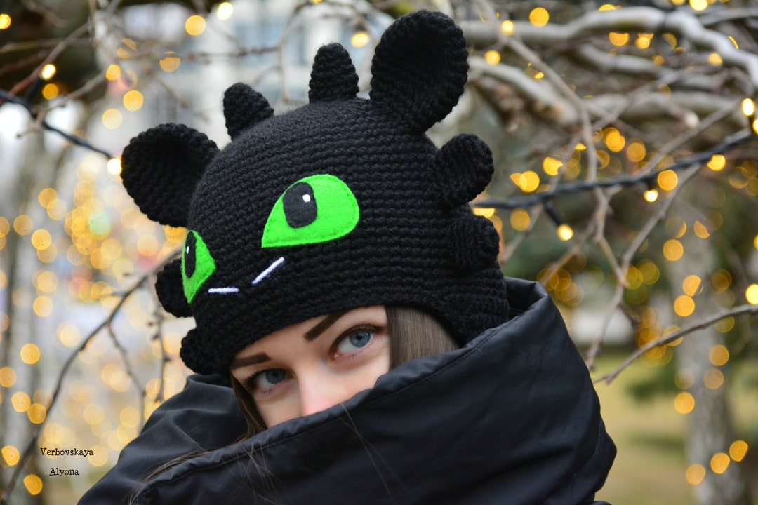 Toothless Hat Crochet Toothless Beanie Dragon Beanie Knit Dragon Hat ...