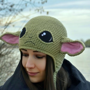 Knit Baby Yoda Hat With Eyes Crochet Baby Yoda Beanie Baby - Etsy