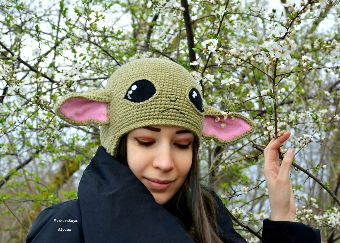 Knit Baby Yoda Hat With Eyes Crochet Baby Yoda Beanie Baby - Etsy