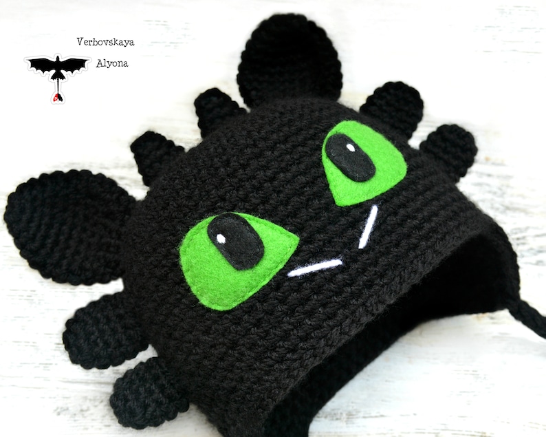 Toothless Hat Crochet Toothless Beanie Dragon Beanie Knit - Etsy