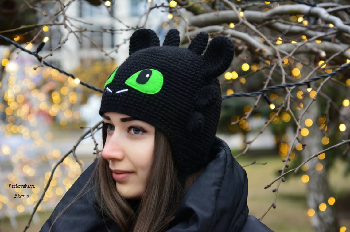 Toothless Hat Crochet Toothless Beanie Dragon Beanie Knit - Etsy