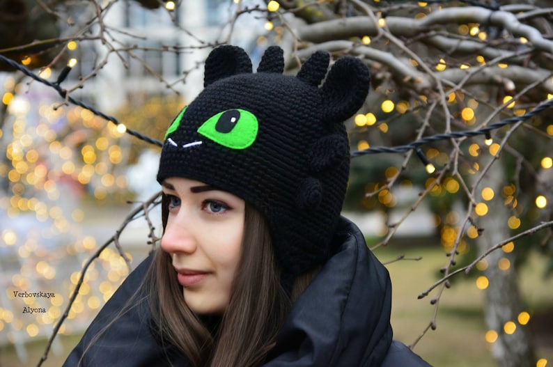 Toothless Hat Crochet Toothless Beanie Dragon Beanie Knit - Etsy