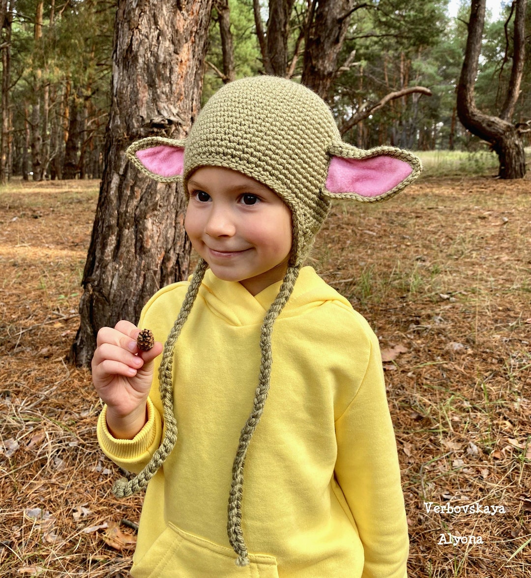 Baby Yoda Hat Winter Baby Yoda Beanie Toddler Crochet Baby Yoda Ears ...