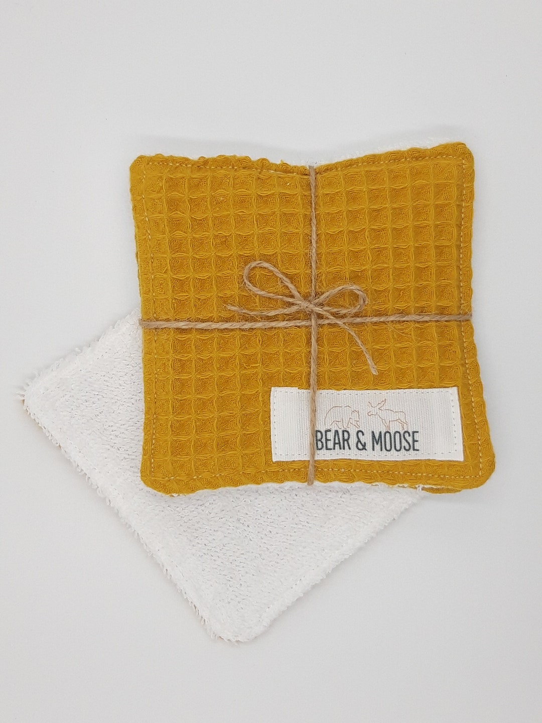 Mustard Knit Reusable Face Pads 2 Pack - Etsy UK