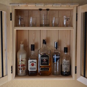 Wall Mounted Liquor Cabinet, Whisky Wall Bar Cabinet, Jail Whisky Bar ...