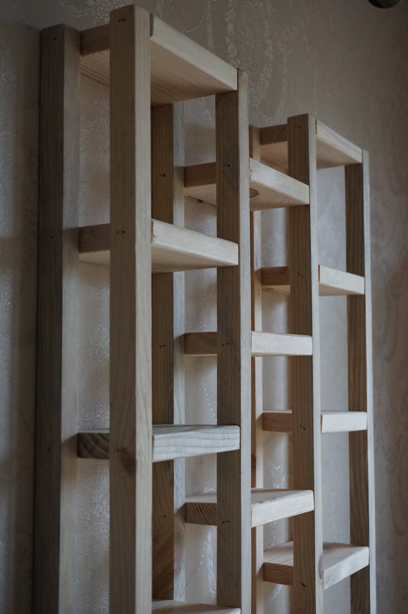 Handmade Solid Wood Cup Shelf Coffee Tea Mug Shelf, Cup Holder, Wall ...