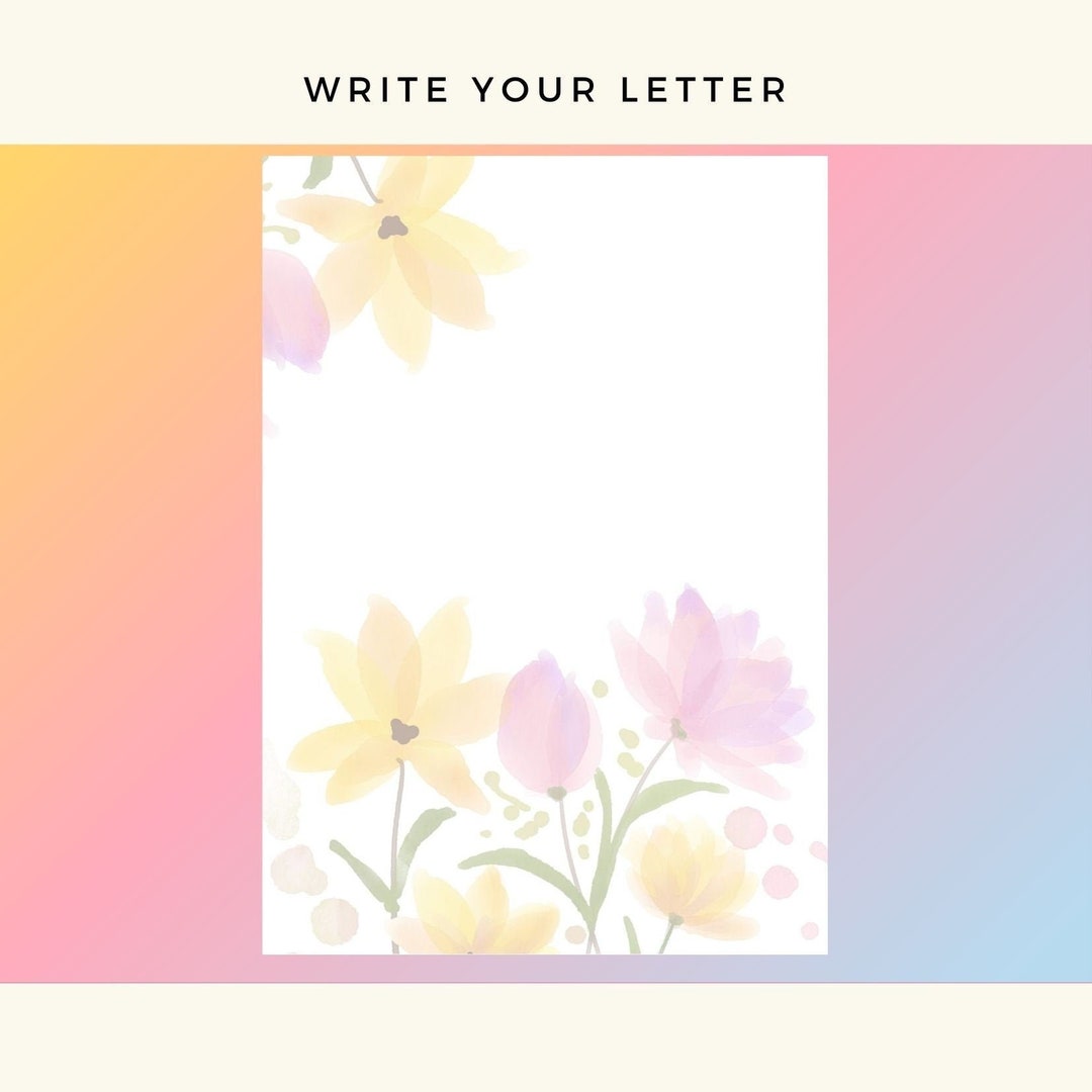 Lined Unlined Printable Stationery Paper, A4 Writing Paper, Digital ...