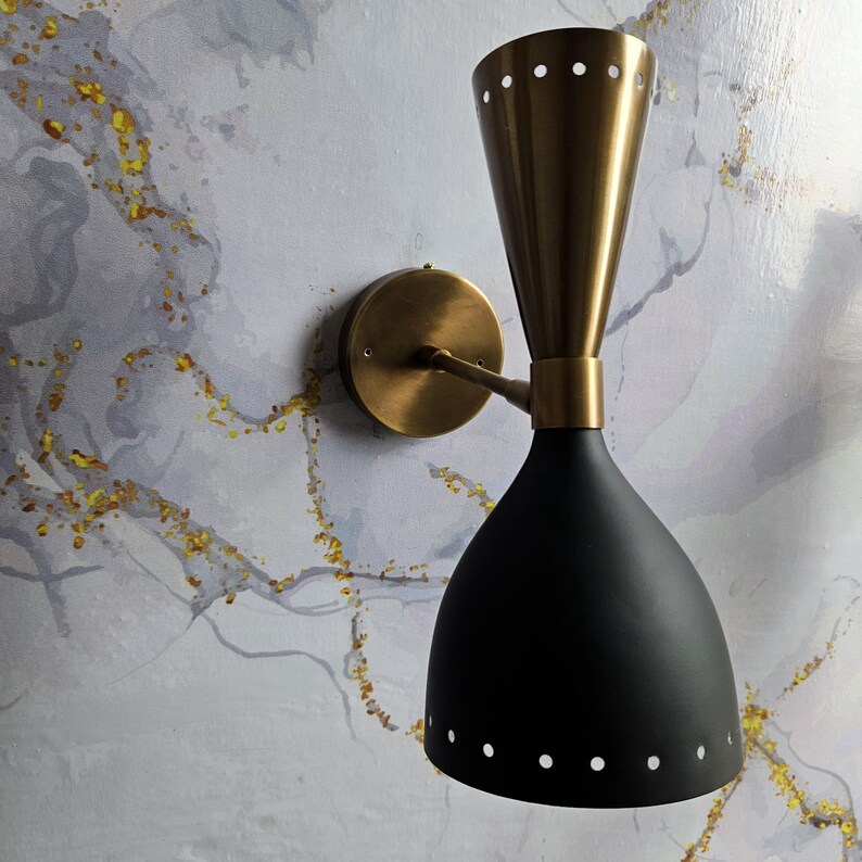 Pair of 1950s Italian Diablo Wall Lights Stilnovo Style Wall Sconce ...