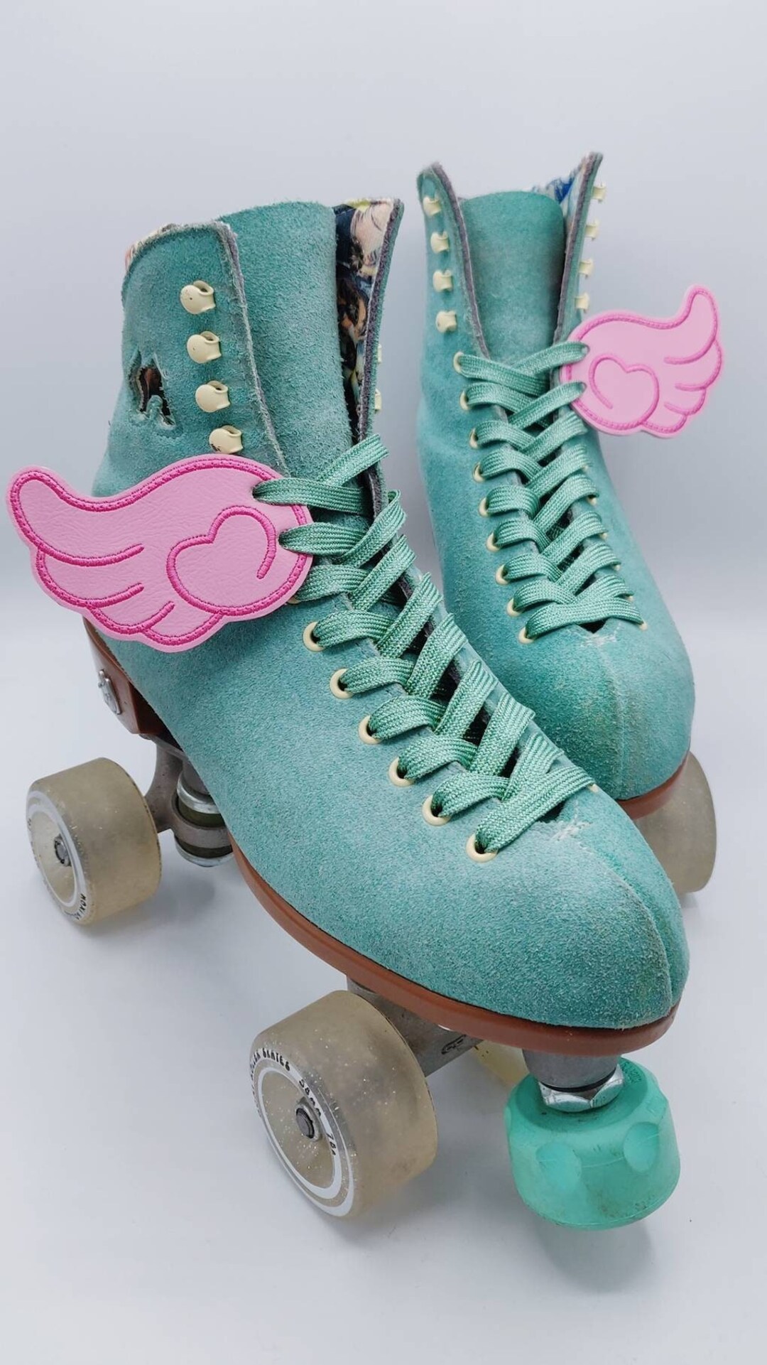 Pink Angel Heart Roller Skate Wings Shoe Wings Kawaii Skate Wings PAIR ...
