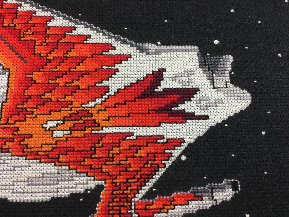 Sci-fi Cross Stitch Pattern: Bird of Prey, Sci-fi Cross Stitch, Pdf ...
