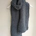 Hand Knitted Chunky Gray Scarf - Etsy
