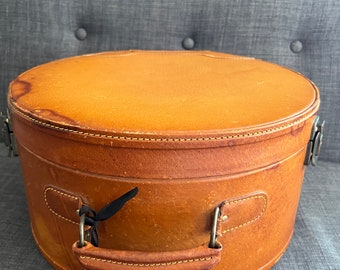 Antique Stetson Oval Hat Box, 1940s Era, Antique Mens Hat Boxes, Brown ...