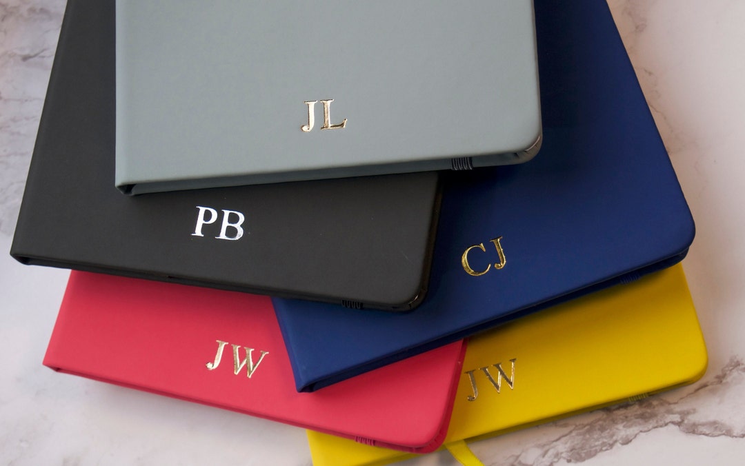 Luxury Soft Personalised Notebook Initial Gifts Personalised Gifts A5 ...