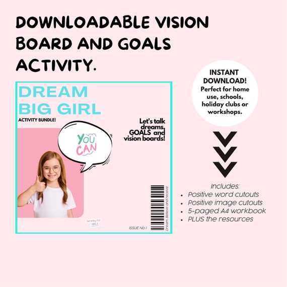 Girls Vision Board Kit Girls Goal Kit tween Girls - Etsy