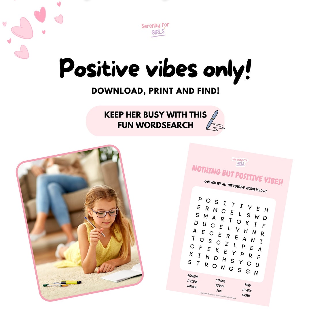 Wordsearch Activity | Positive Wordsearch | Activities for Kids ...