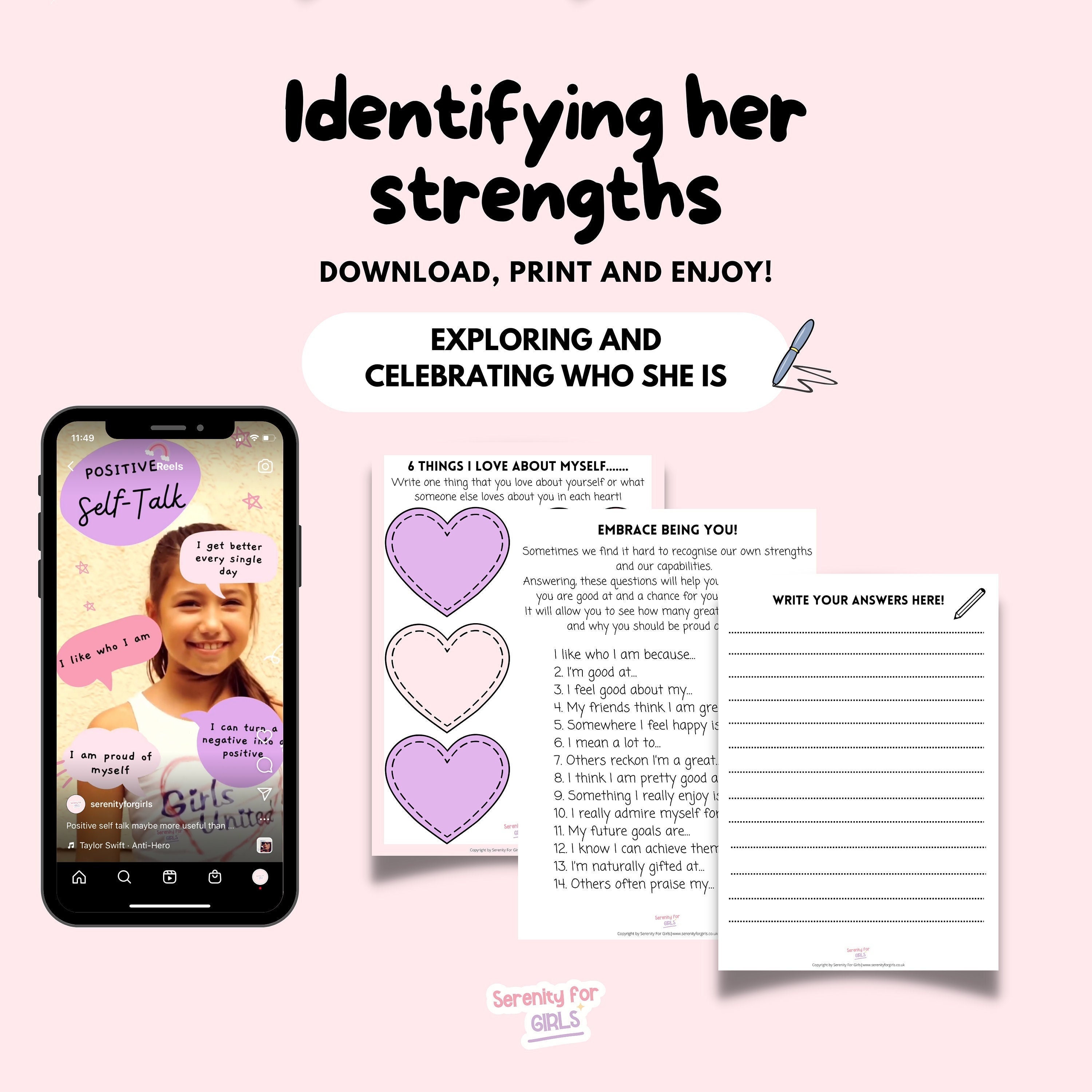 Kids Worksheet | Self-esteem Worksheet | Positive Self-talk for Kids ...