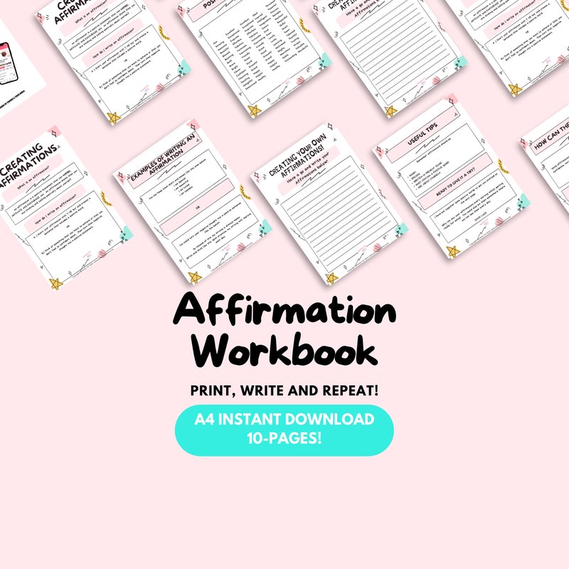 Affirmation Worksheet - Etsy