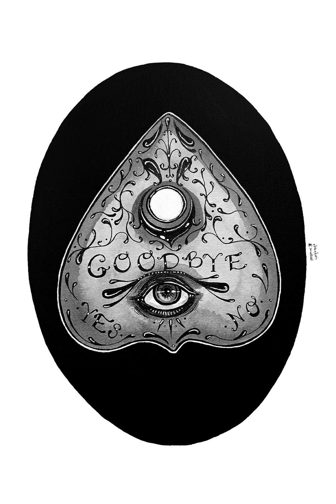 Séance Original Ink Drawing - Etsy