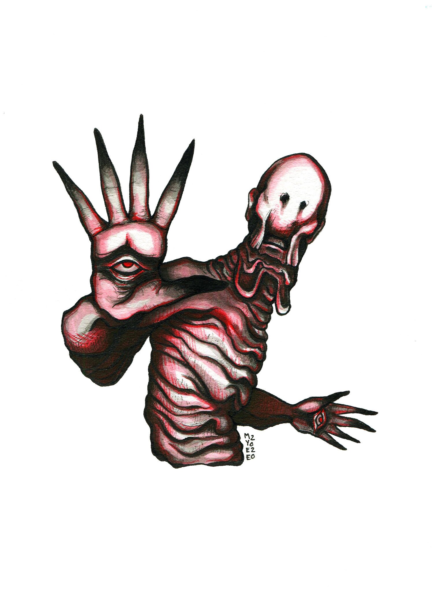 Pale Man, Original Ink Drawing - Etsy