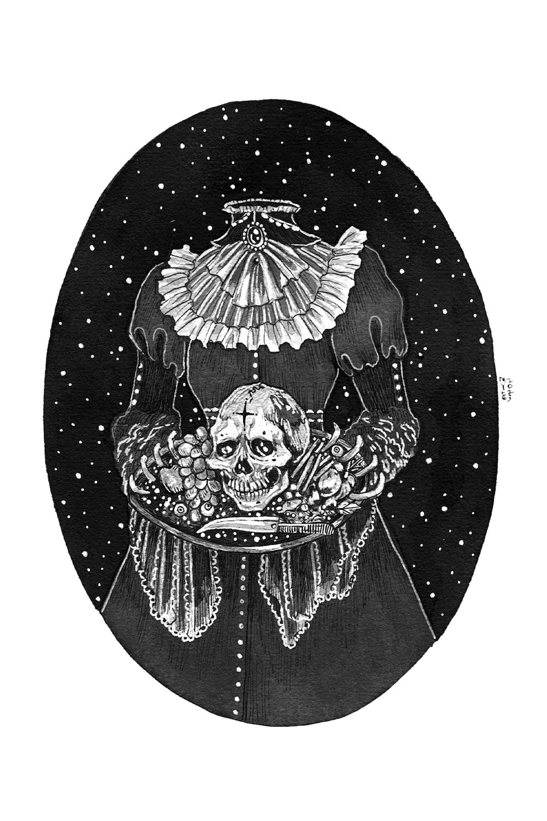 Devious Dining | Original Ink Drawing - Etsy