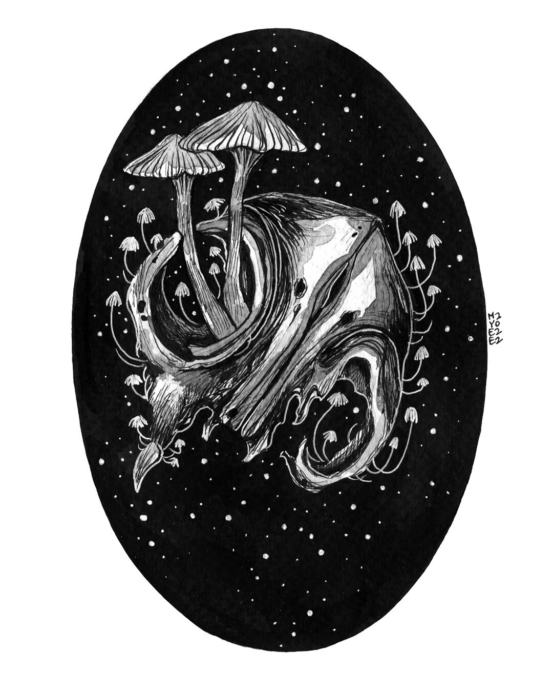 Bones, Original Ink Drawing - Etsy
