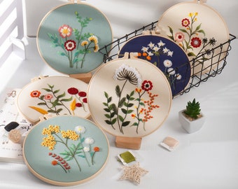 Plant Embroidery Kit for Beginner Modern Embroidery Kit With Pattern ...