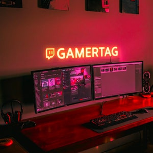 Gamer Tag Neon Sign,gamer Tag Light Sign,gamer Tag Sign,game Room Sign ...