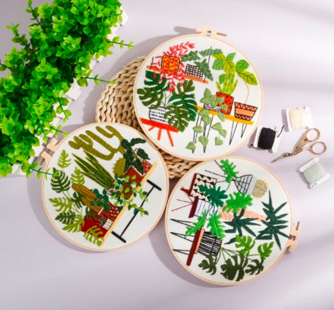 DIY Embroidery Kit Beginner, Beginner Embroidery Kit, Modern Embroidery ...