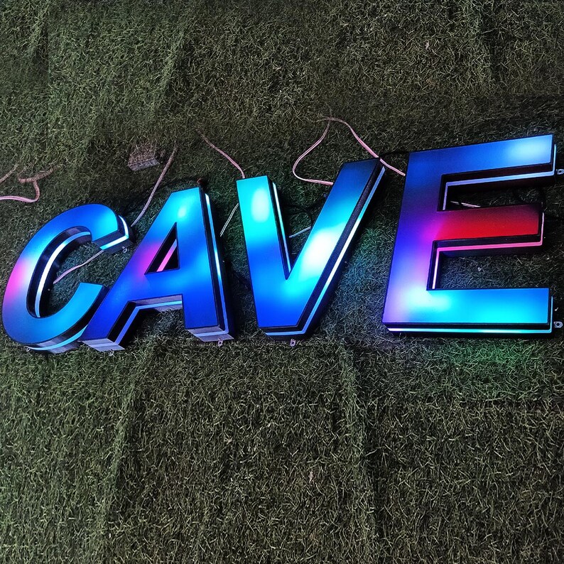 Storefront Sign, Rainbow Light Sign, Business Logo Sign, Backlit ...