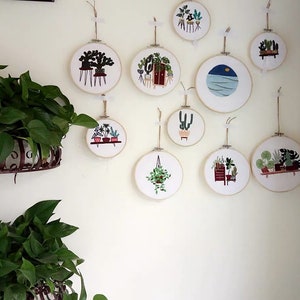 Plant Embroidery Kit for Beginner | Modern Embroidery Kit With Pattern ...