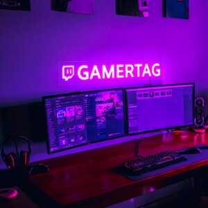 Gamer Tag Neon Sign,gamer Tag Light Sign,gamer Tag Sign,game Room Sign ...