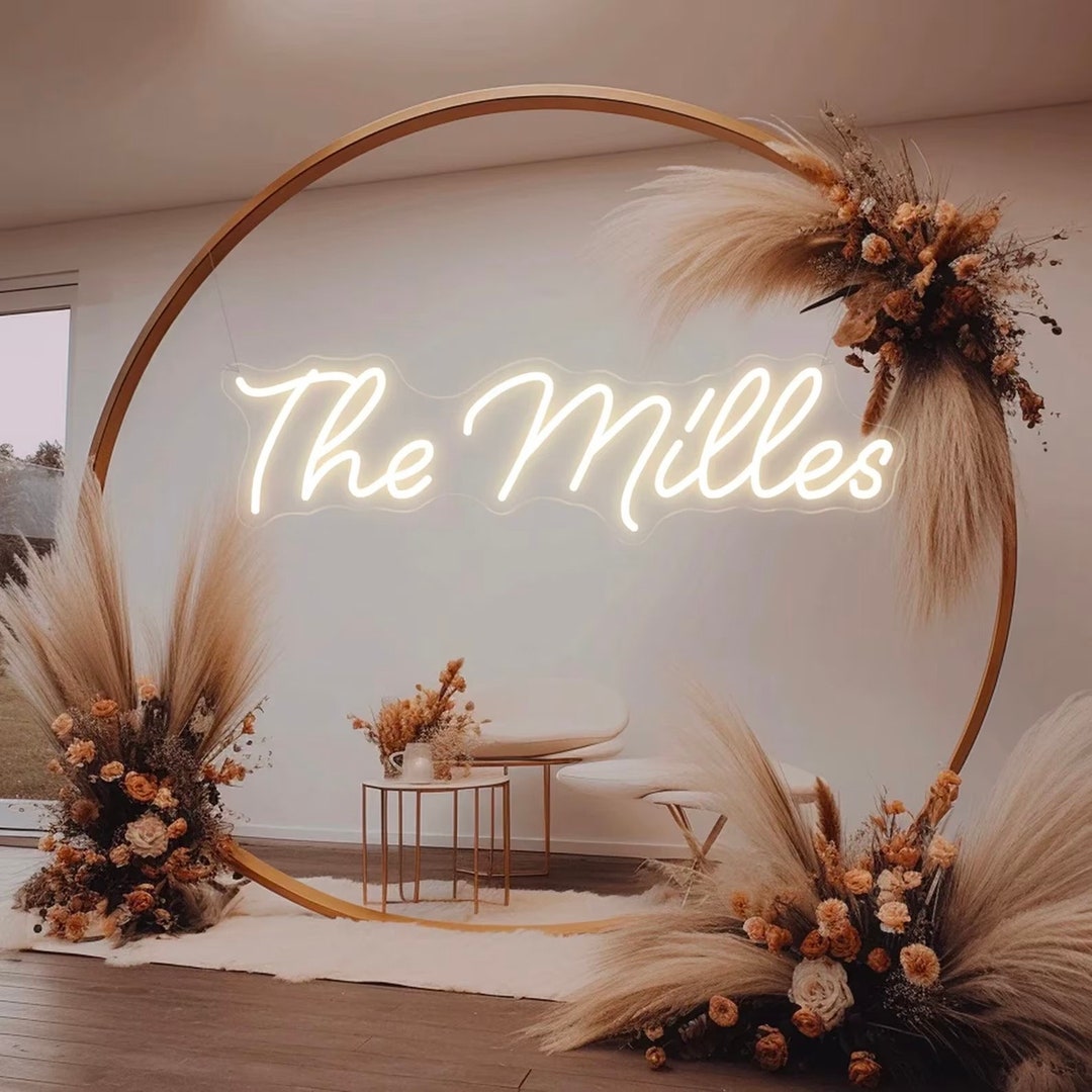 Custom Neon Sign, Battery Operated Neon, Wedding Neon Sign, Neon Name ...