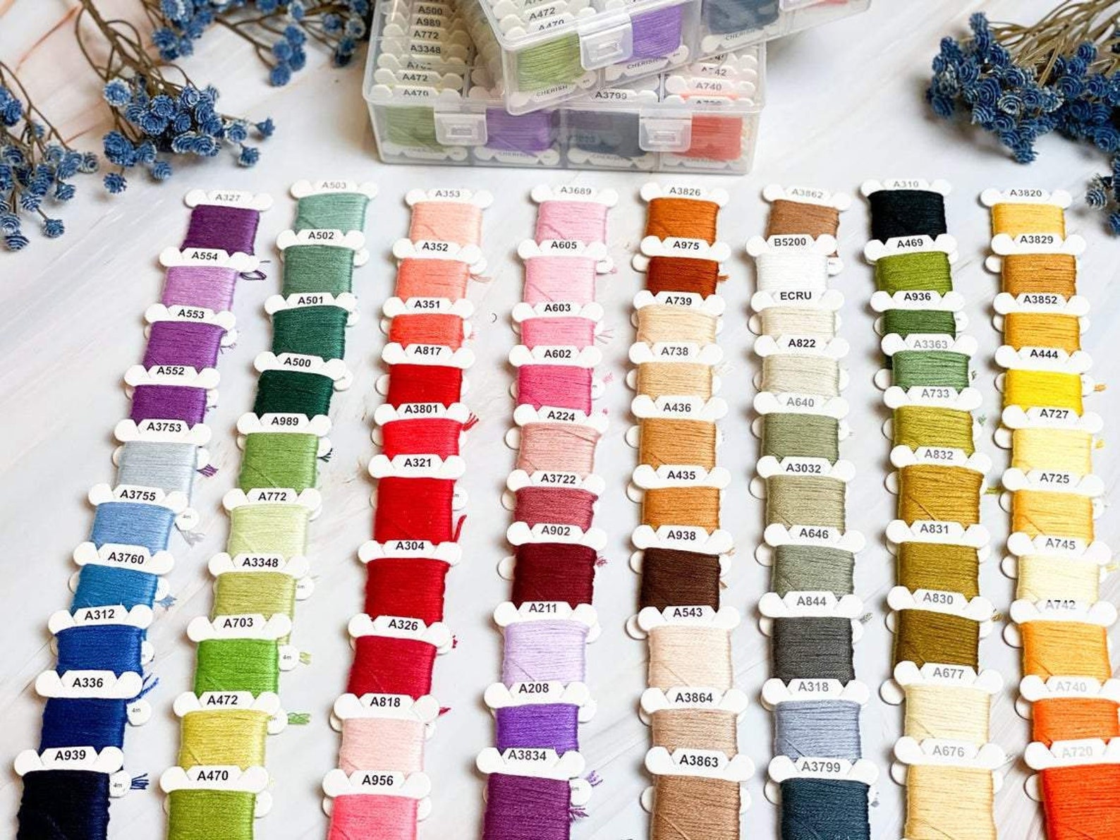 80 Colours Embroidery Floss Box for Cross Stitchembroidery | Etsy