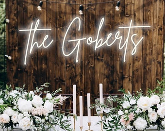 Wedding Neon Sign Custom Last Name Neon Wedding Gift Wedding Decor ...