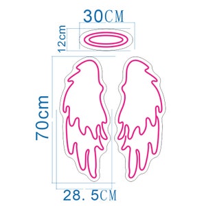 Custom Angel Wings Neon Sign, Custom Neon Bar Sign, Neon Art Led Light ...