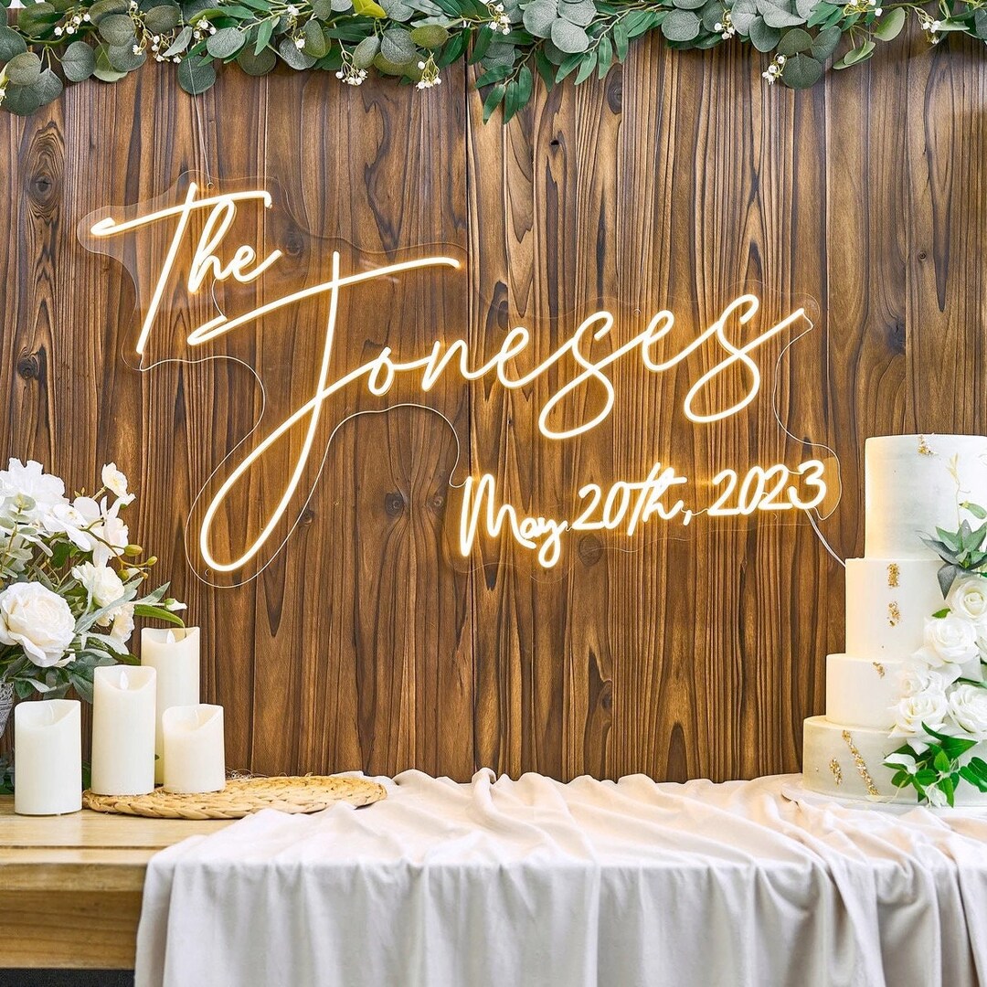 Neon Wedding Sign Custom Wedding Decor, Neon Sign Wedding Wall Decor ...