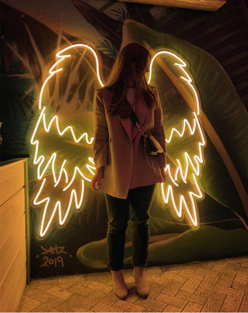 Custom Angel Wings Neon Sign Custom Neon Bar Sign Neon Art - Etsy
