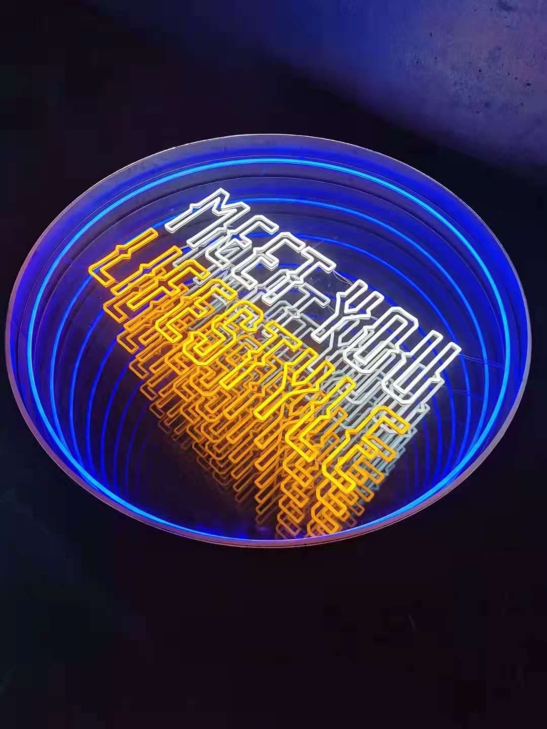 Multicolor Neon Infinity Mirror | Neon Sign Art | Neon Sign Bedroom ...