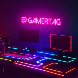 Gamer Tag Neon Sign,gamer Tag Light Sign,gamer Tag Sign,game Room Sign ...
