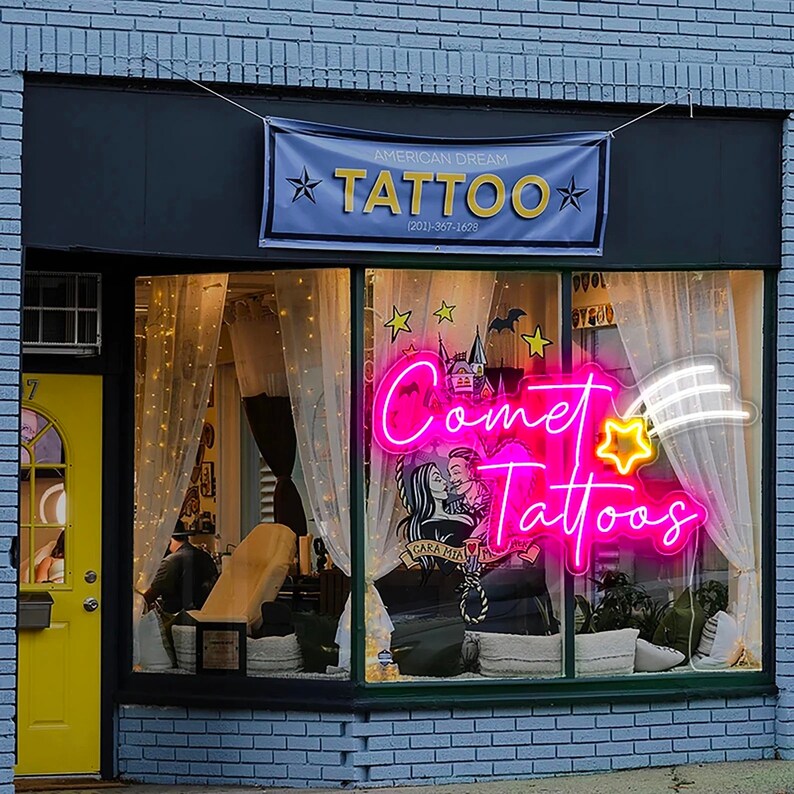 Tattoo Neon Sign Custom Tattoo Room Led Neon Light Tattoo Studio Light ...