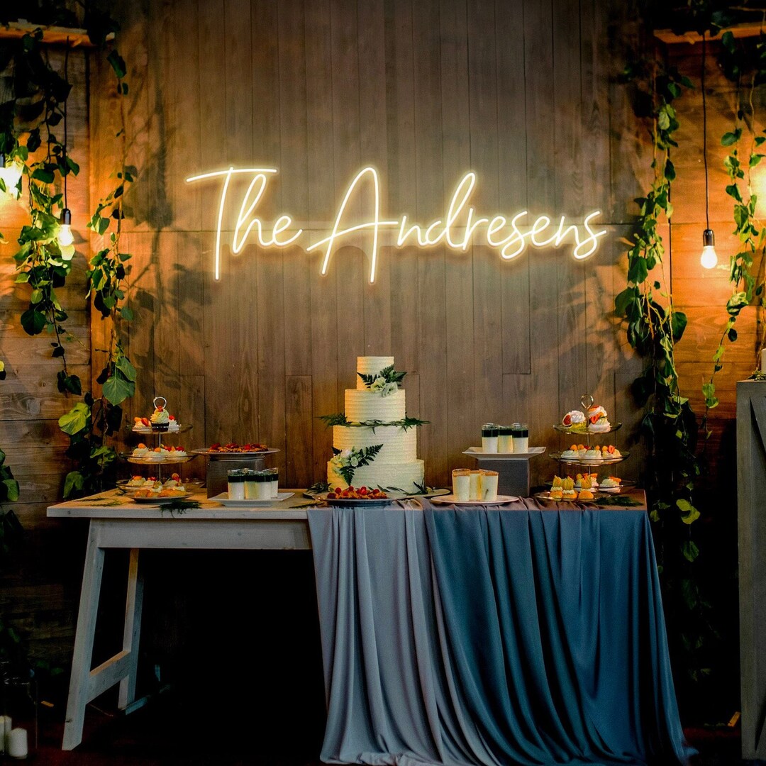 CA Neon Wedding Sign Custom Wedding Decor, Neon Sign Wedding Wall Decor ...