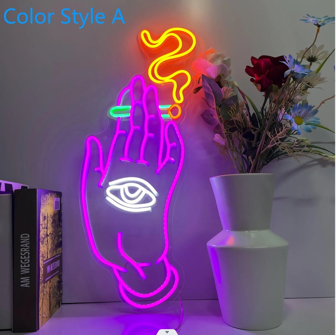 Neon Signs Custom Neon Sign Neon Wedding Sign Hand-eye - Etsy Australia