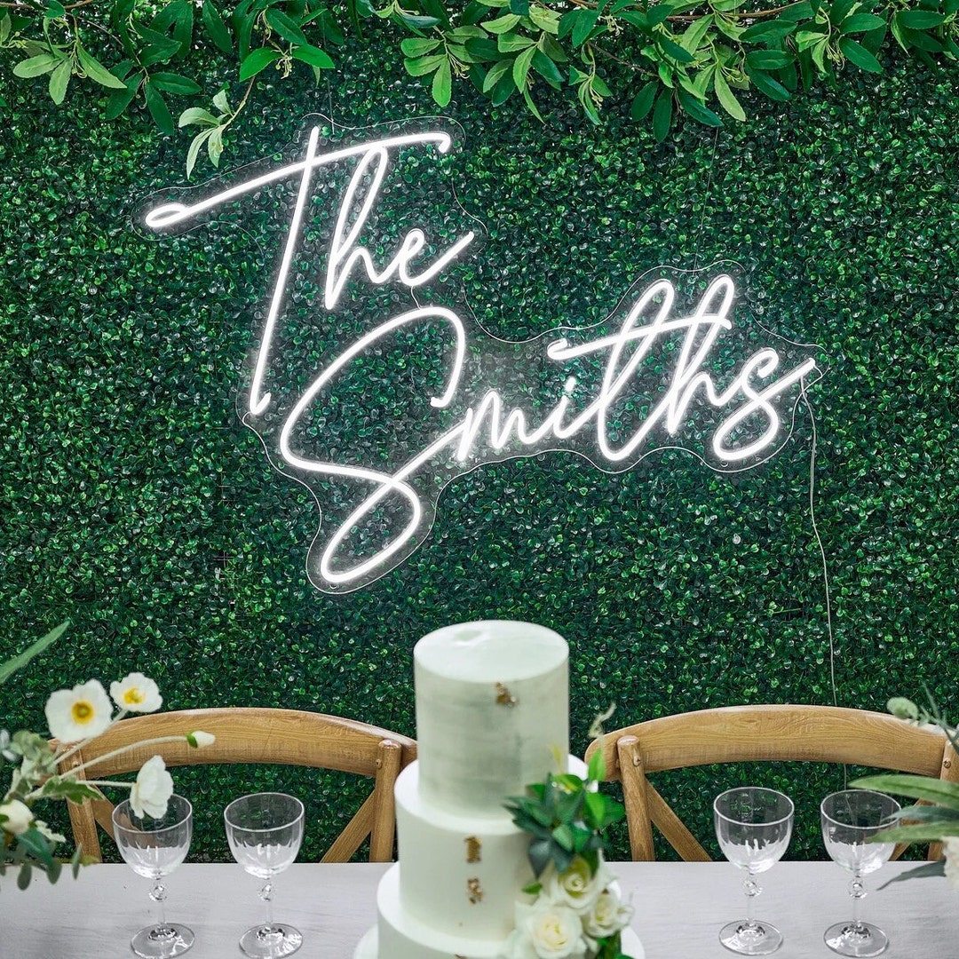 CA Neon Wedding Sign Custom Wedding Decor, Neon Sign Wedding Wall Decor ...