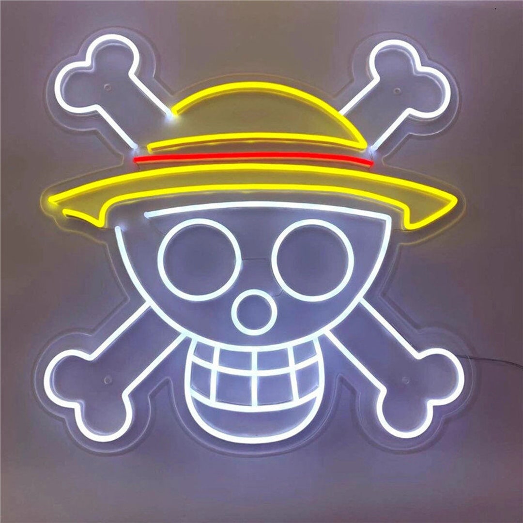 One Pieces Skull Custom Neon Sign Cartoon Neon Sign Led - Etsy