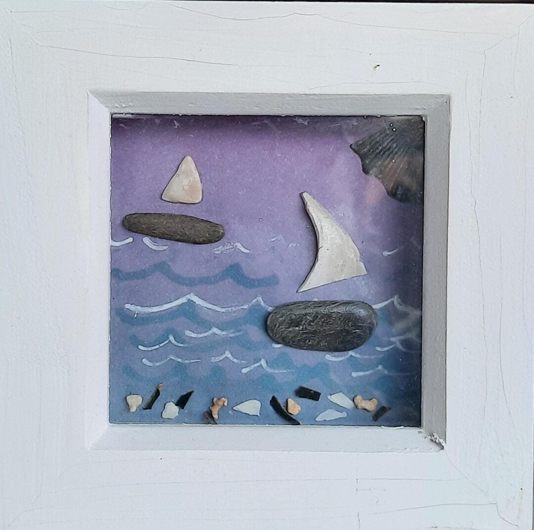 Handcrafted Irish Pebble Art , Ships at Sea. - Etsy