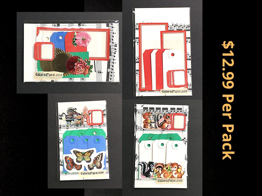 Dennison Labels, Tags, and Seals in Classic Vintage Ephemera Packs - Etsy